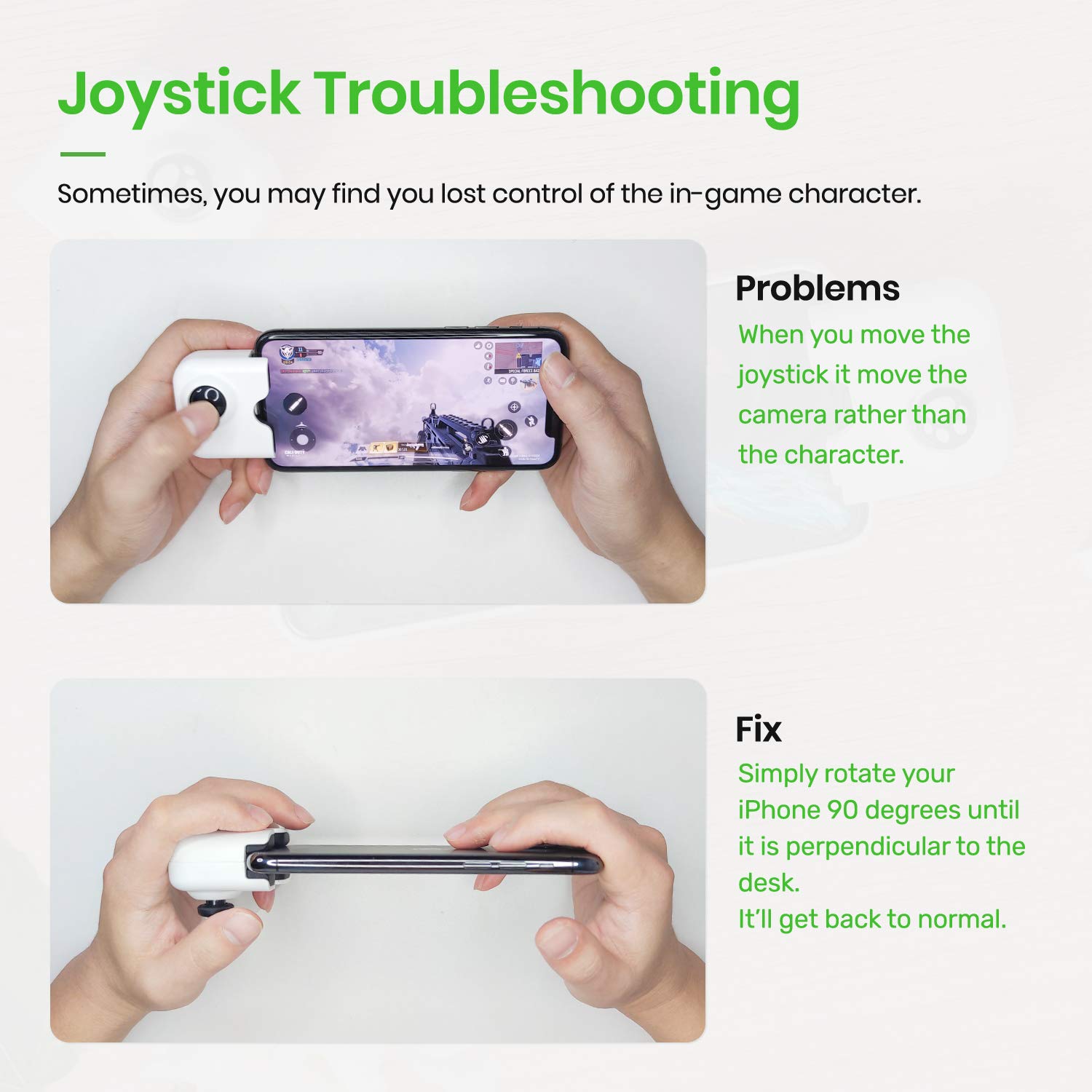 IFYOO YAO L1 Pro Mobile Game Controller Joystick for iPhone (iOS 13.4 or Later), Gaming Gamepad for PUBGG Mobile, Call of Duty Mobile(CODM), Wild Rift, Genshin Impact, with 2 pcs Finger Sleeve - Black