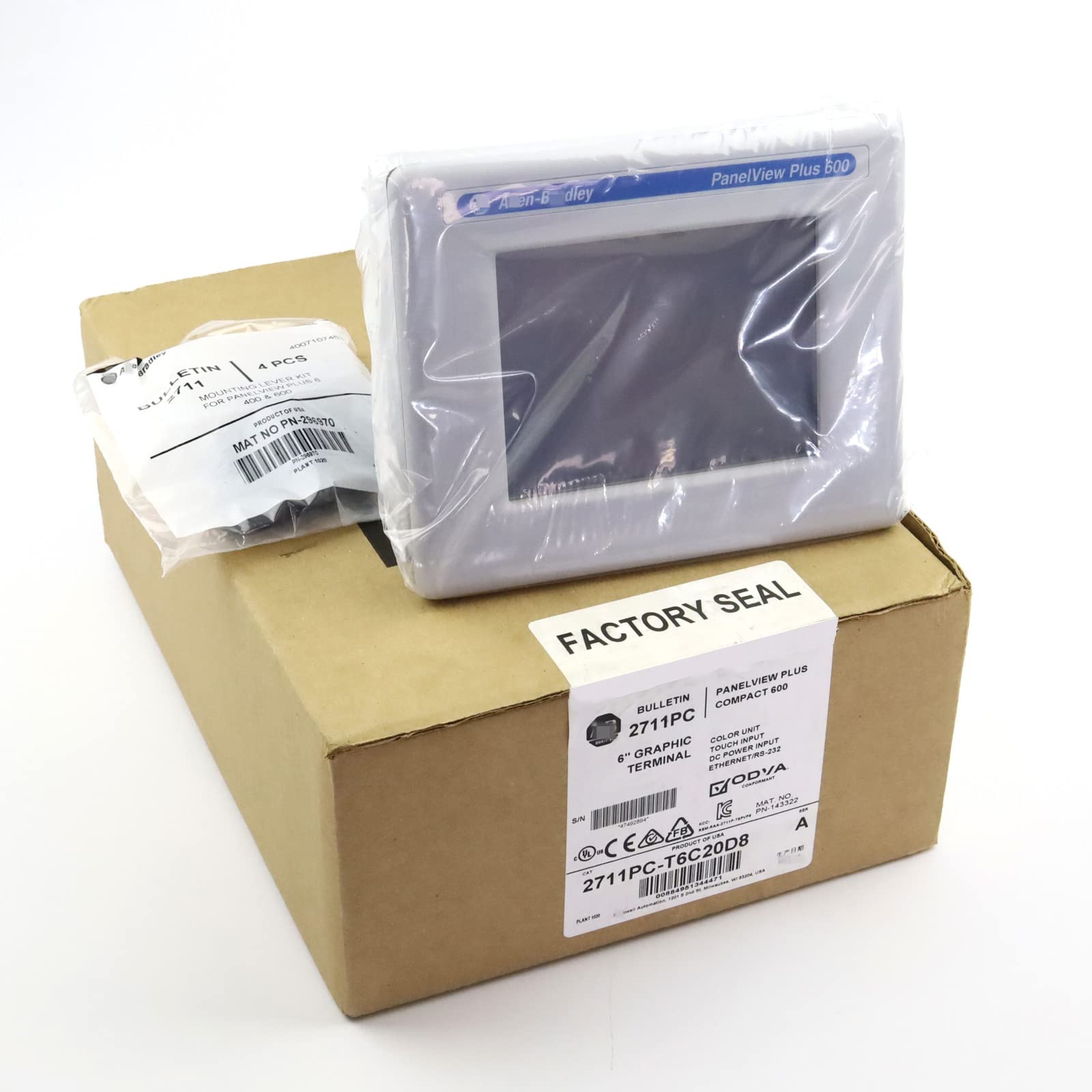 CBBEXP 2711PC-T6C20D8 Touch Screen 5.7'' Color Display Ethernet RS-232 Panel 2711PCT6C20D8 Sealed in Box 1 Year Warranty Fast Shipment