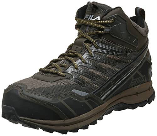 Fila Men's Hail Storm 3 Mid Composite Toe Trail Work Shoes Shoe, Walnut/Major Brown/Gold Fusion, 11 D US