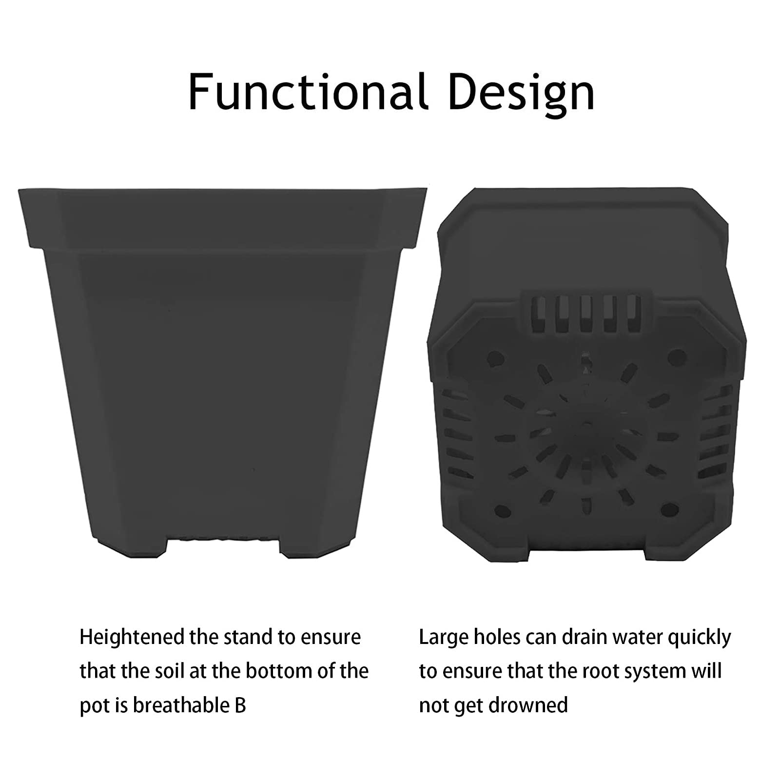Brave Tour 10 Sets 4 inch Plant Nursery Pots with Humidity Dome, Planting Pots Seedling Trays with Plastic Dome,Plant Container Cups with Vented Domes and Drain Holes