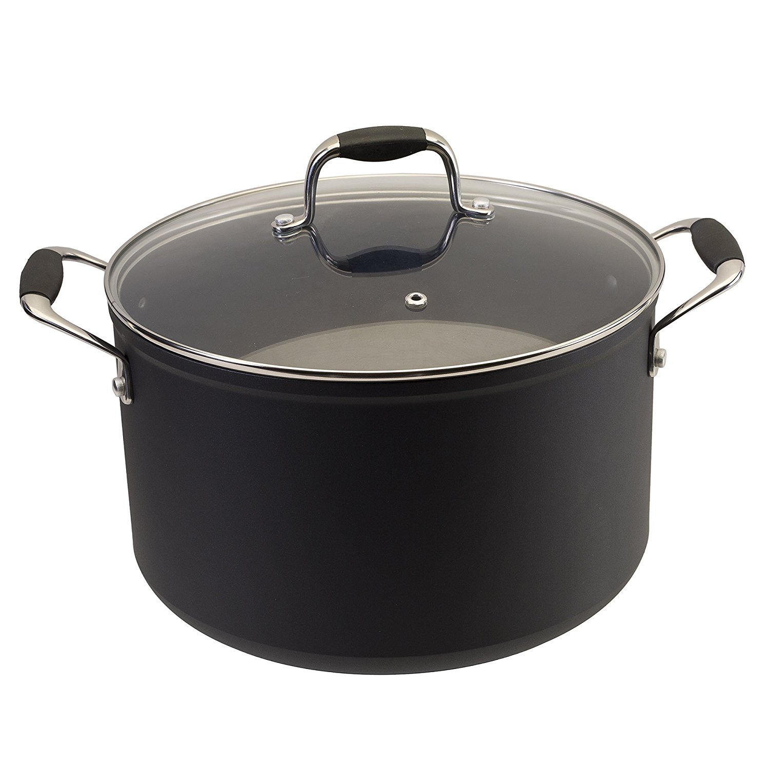 Ecolution Symphony Multipurpose Forged Reinforced Ergonomic Cool-Touch Silicone Handle, Dishwasher Safe, Nonstick, Stockpot - 8 Quart, Grey