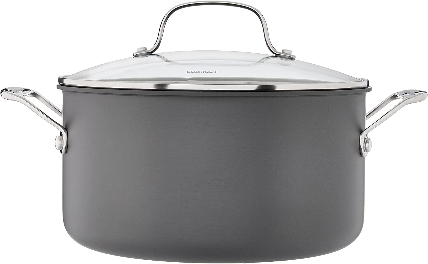 Cuisinart 644-24 Chef's Classic 6-Quart Nonstick-Hard-Anodized, Stockpot w/Cover & 619-18 Nonstick-Hard-Anodized, 2-Quart, Saucepan w/Cover