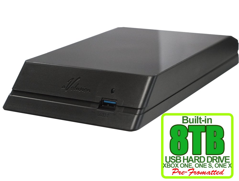 Avolusion HDDGear 8TB (8000GB) USB 3.0 External Gaming Hard Drive (for XBOX One, Pre-Formatted) - 2 Year Warranty