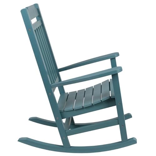 Flash Furniture Winston All-Weather Poly Resin Rocking Chair in Teal