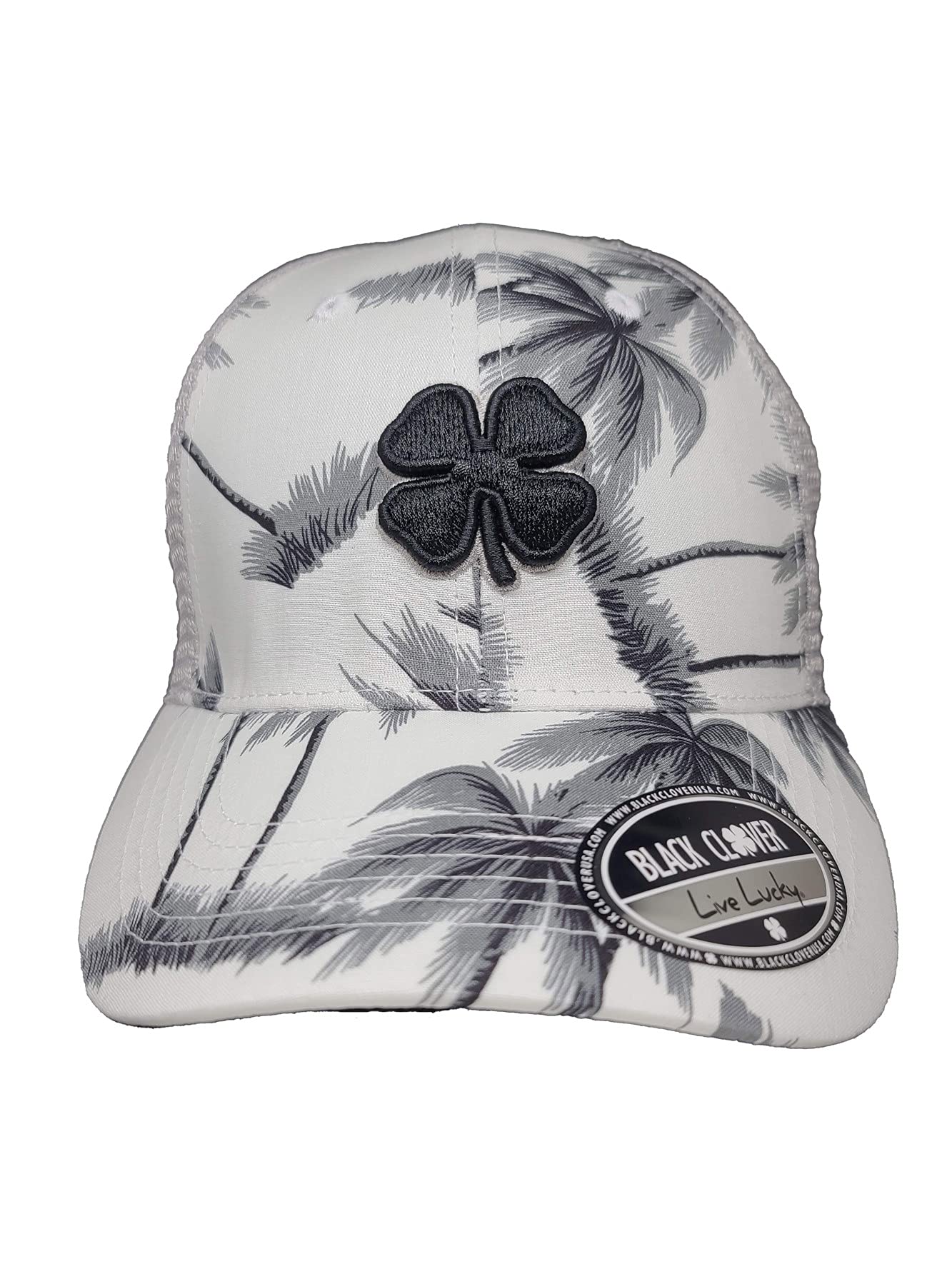 Black Clover Island Luck Hat - Tropical A 12 - Black/Black Mesh - Adjustable