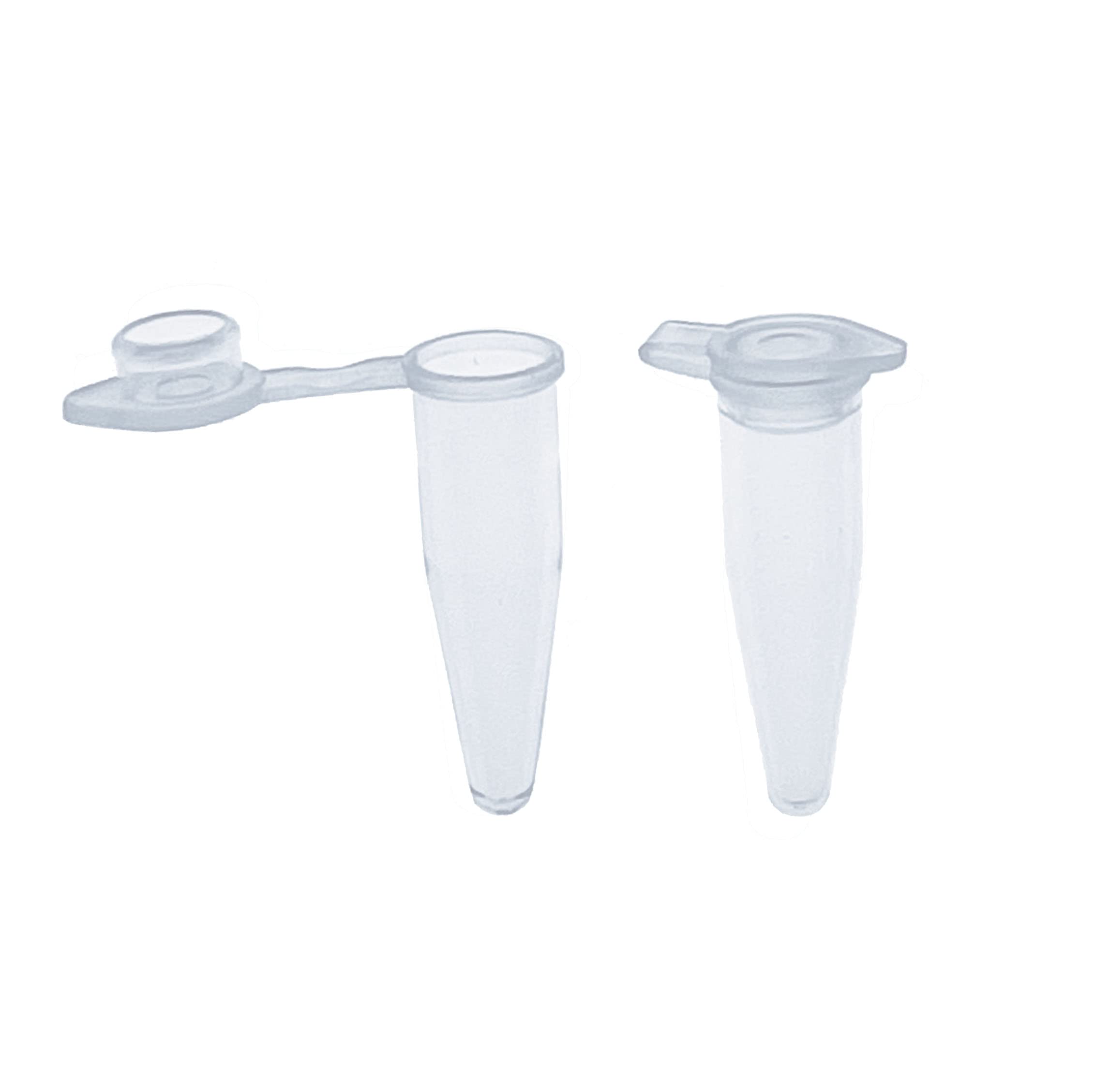 MUHWA 1000pcs PCR Tube with Flat Cap, 0.2 ml Microcentrifuge Tube, 0.2ml PCR Reaction Tube