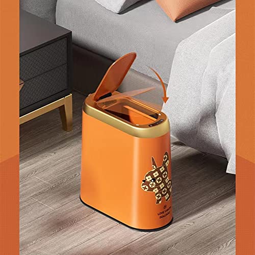 ENFILY Automatic Infrared Motion Sensor Trash Can with Lid, 3.2 Gallon/12 L Smart Electric Touchless Handsfree Kick Garbage Bin, USB Rechargeable Waste Container with 75 Counts (5 Rolls) Trash Bag