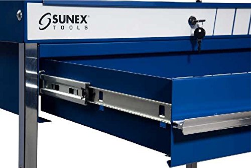 Sunex 8013ABL Sunex 8013ABL Service Cart with Locking Top and Drawer, Blue