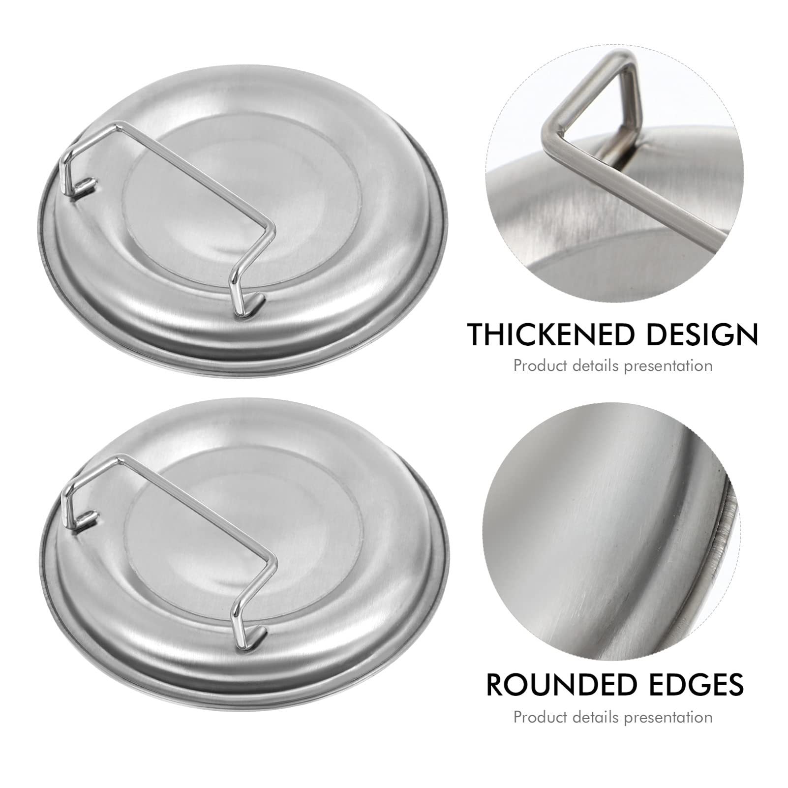 Cabilock 2pcs Soup Shell Holder Hot Pot Ladle Holders Metal Shelf Brackets Steel Ladle Colander Holder Spoon Stand L Brackets for Shelves Ladle Stand Counter Kitchen Rack Stainless Steel