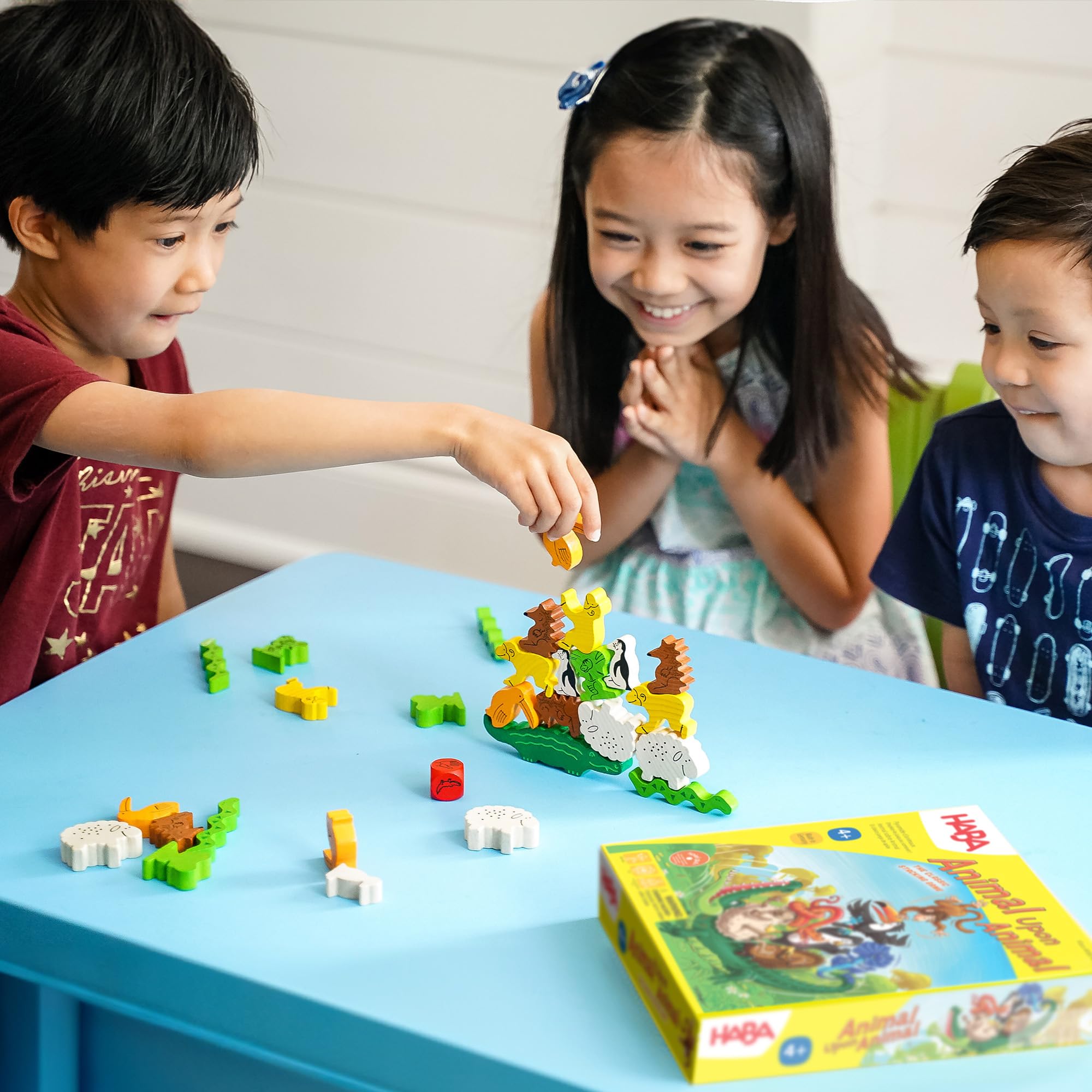 HABA Animal Upon Animal - Classic Wooden Stacking Game Fun for The Whole Family (Made in Germany)