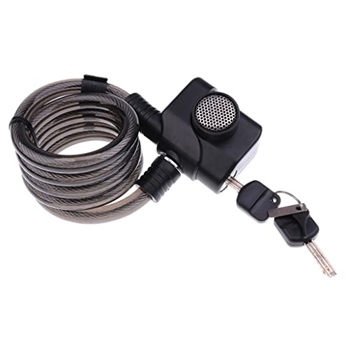 BESSTUUP Bike Alarm Cable Lock with Safety Keys for Cycling MTB