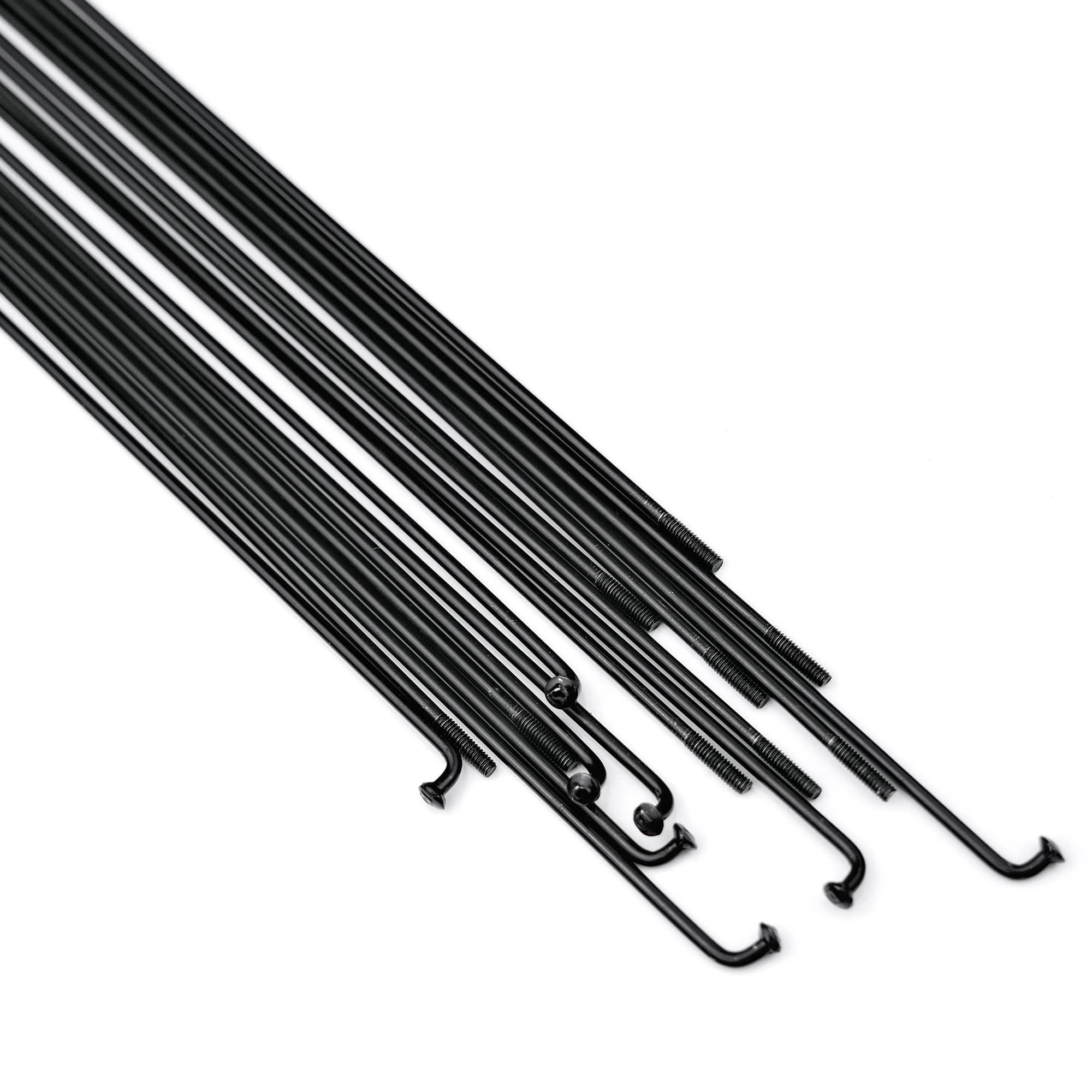BaveL 36pcs Steel Spokes Mountain Bike Spokes MTB 294mm W/Nipples (Black, 294)
