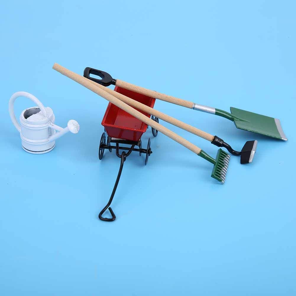 Miniature Gardening Box Farming Tools 1/12 Model Doll House Garden Decor Accessories