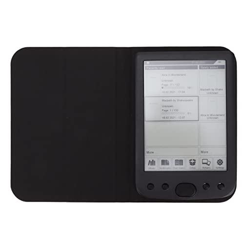 Dpofirs 6inch Portable EReader, 512MB 8GB Book Reader, 800x600 Resolution HD HD Ink Screen with Protective Case Film, Comfortable Like Paper Book for Reading