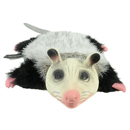 Hyper Pet Real Skinz Plush Dog Toy with Squeaker, Opossum, for All Breed Sizes