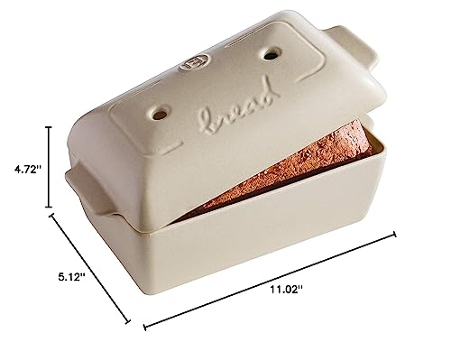 Emile Henry Linen Bread Loaf Baker, 11.02 x 5.12 x 4.72in