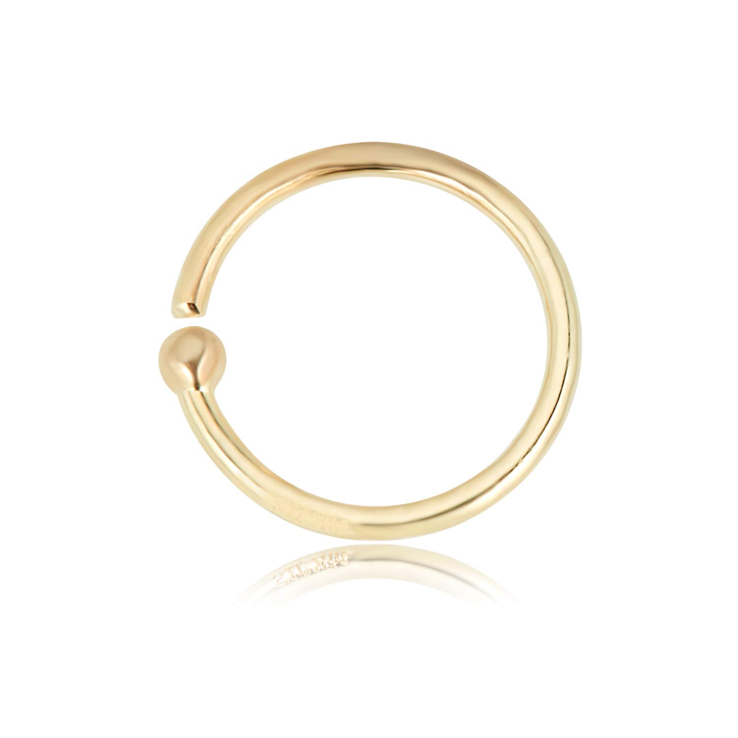 AVORA 14K Yellow Gold 5/16" Nose Ring Body Jewelry (20 Gauge)