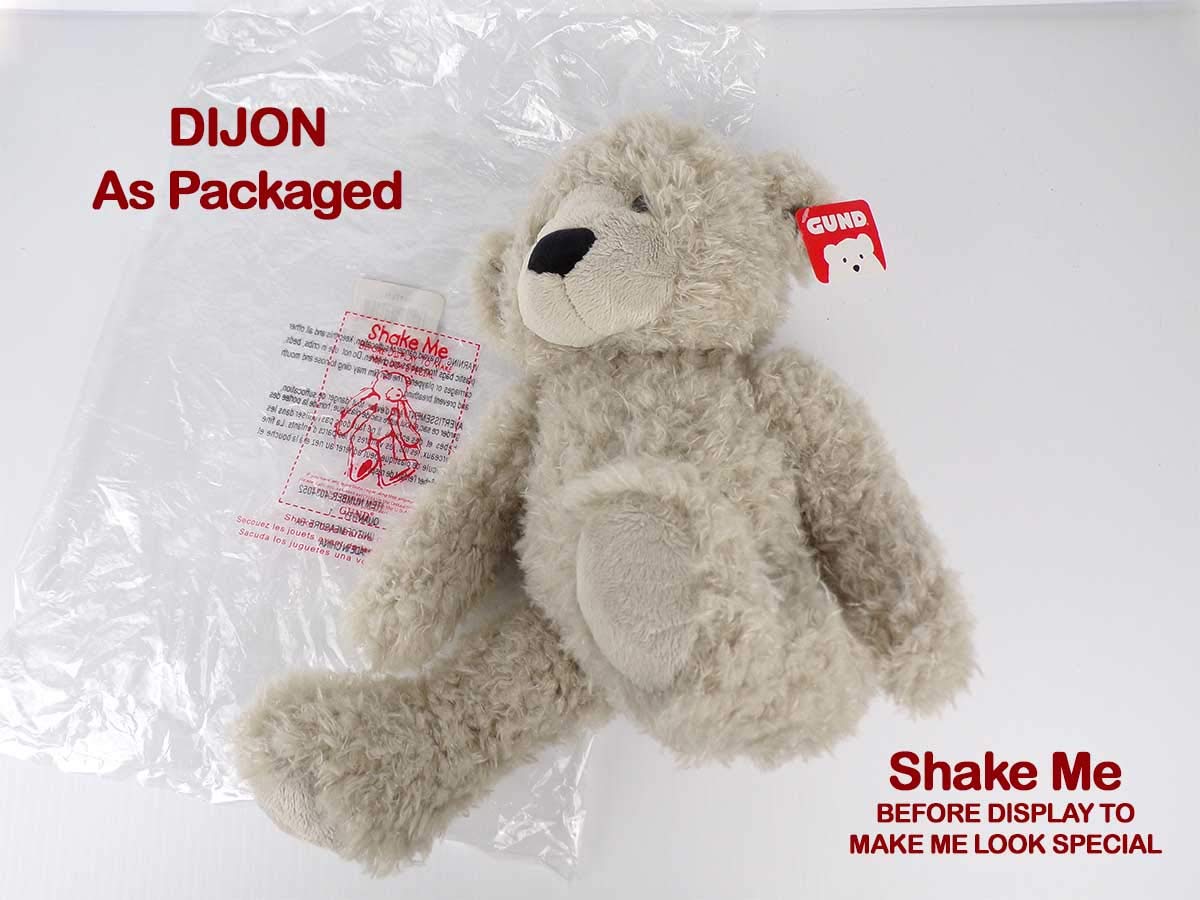 GUND Dijon Grey Teddy Bear 17 inch Plush Furry Stuffed Animal