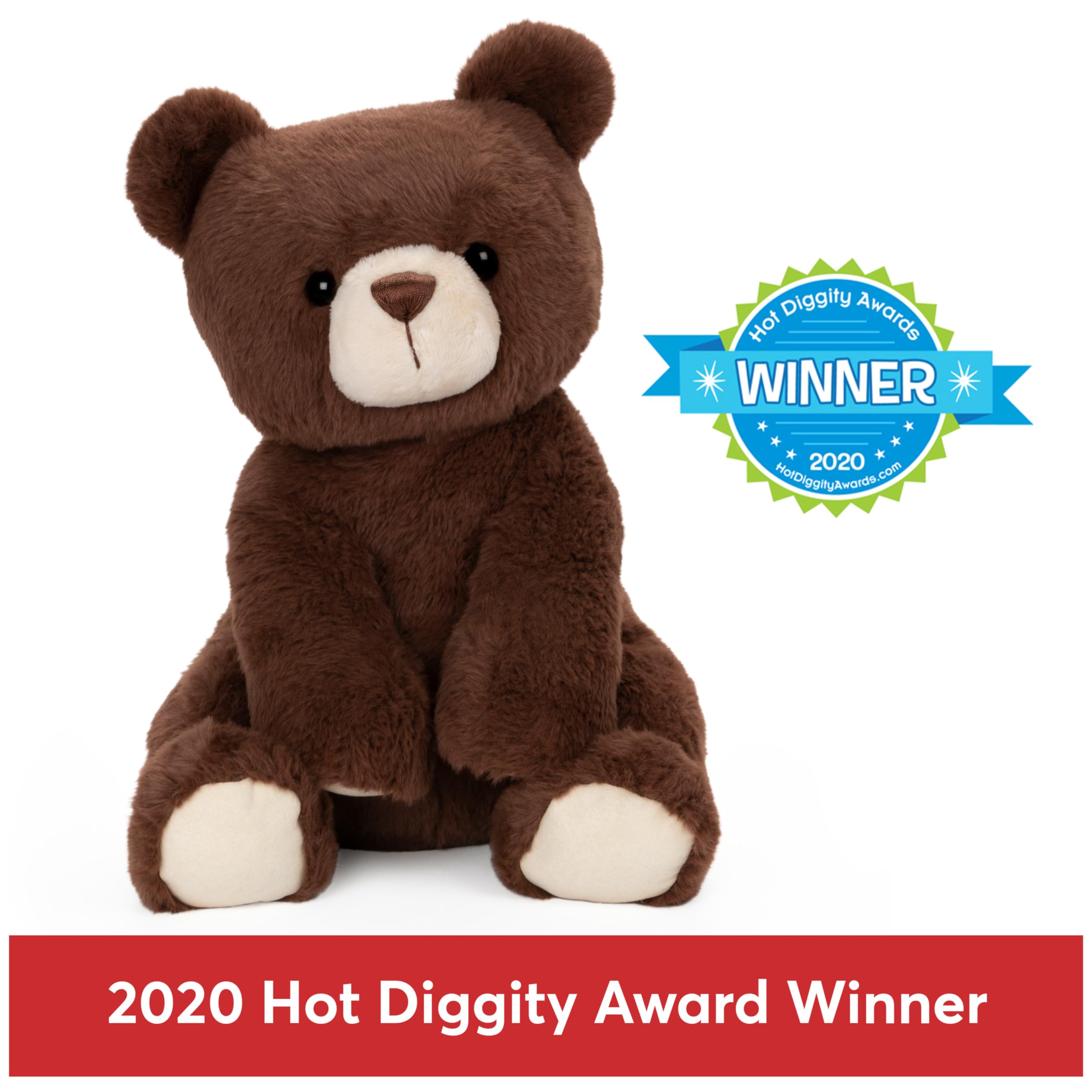 GUND Finley Teddy Bear, Premium Stuffed Animal for Ages 1 and Up, Chocolate Brown, 13”