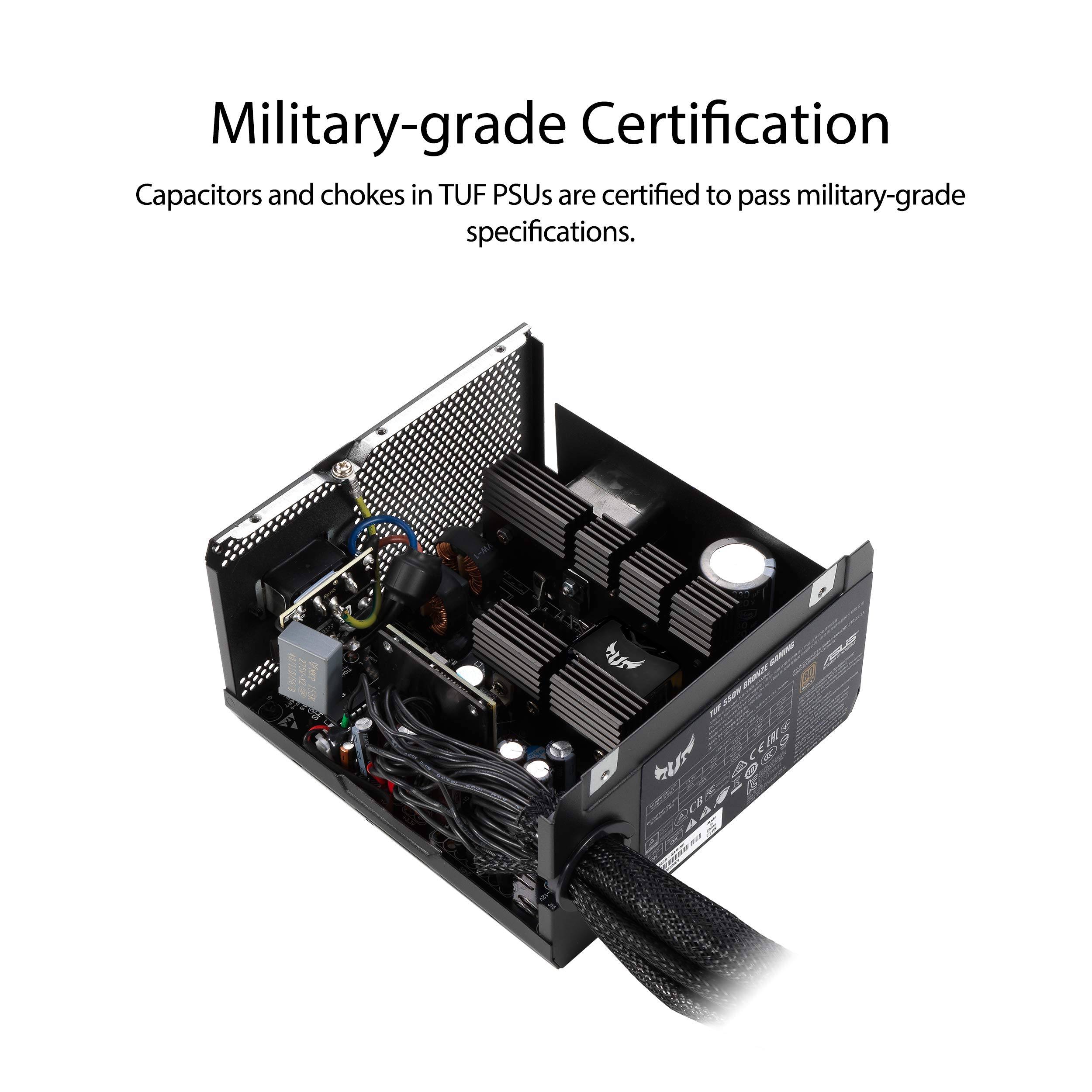 ASUS TUF GAMING 550W Bronze PSU, Power Supply(Axial-tech fan design, Dual Ball Fan Bearings, 0dB Technology, 80 PLUS Bronze Certification, 80cm 8-pin CPU Connector, 6-year Warranty)