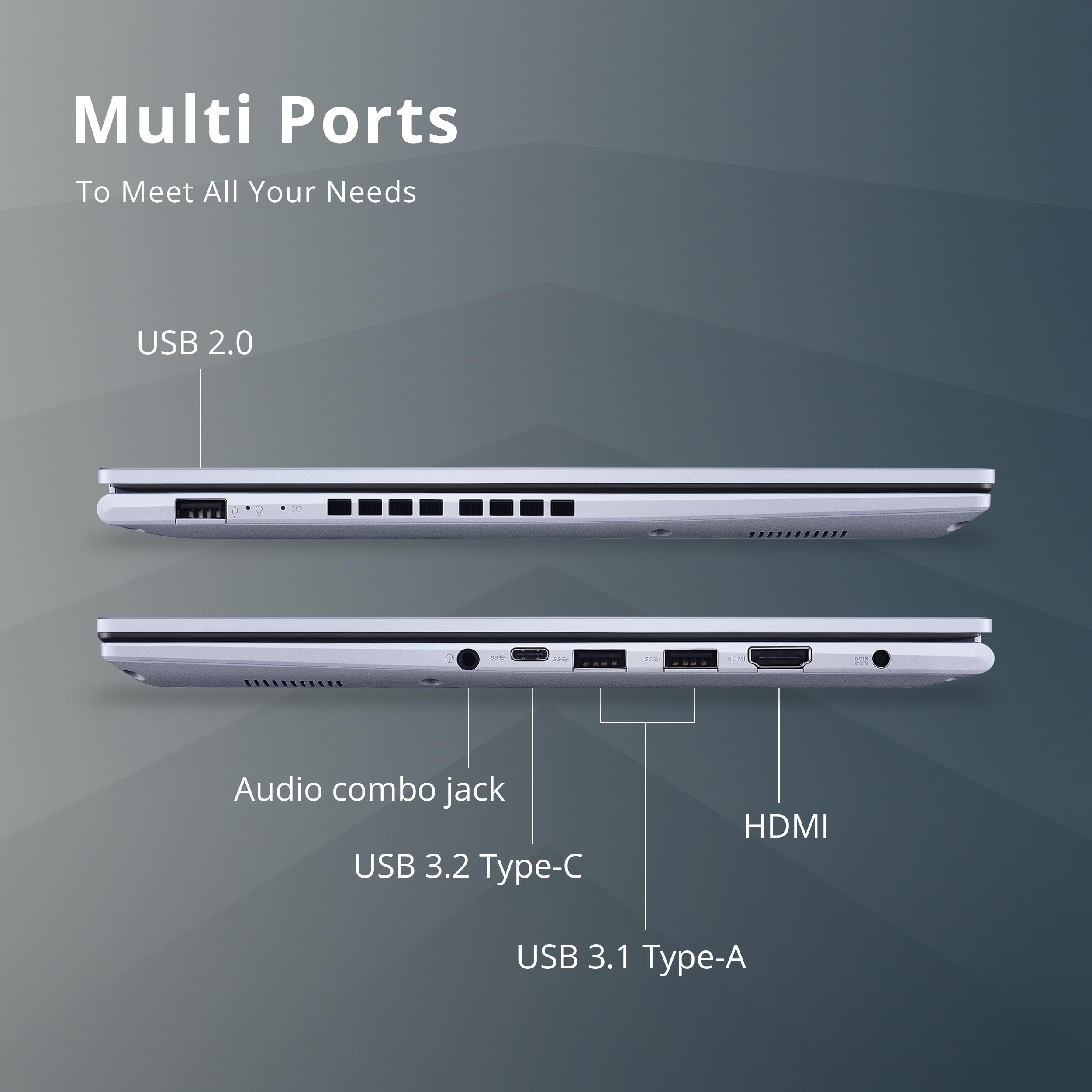 ASUS Vivobook 14 14" FHD Lightweight Laptop, Intel Core i5 1240P, 40GB RAM, 1TB SSD, Backlit Keyboard, Iris Xe Graphics, HD Camera, Fingerprint Sensor, WiFi 6, Win 11 Pro, Blue, 32GB USB Card