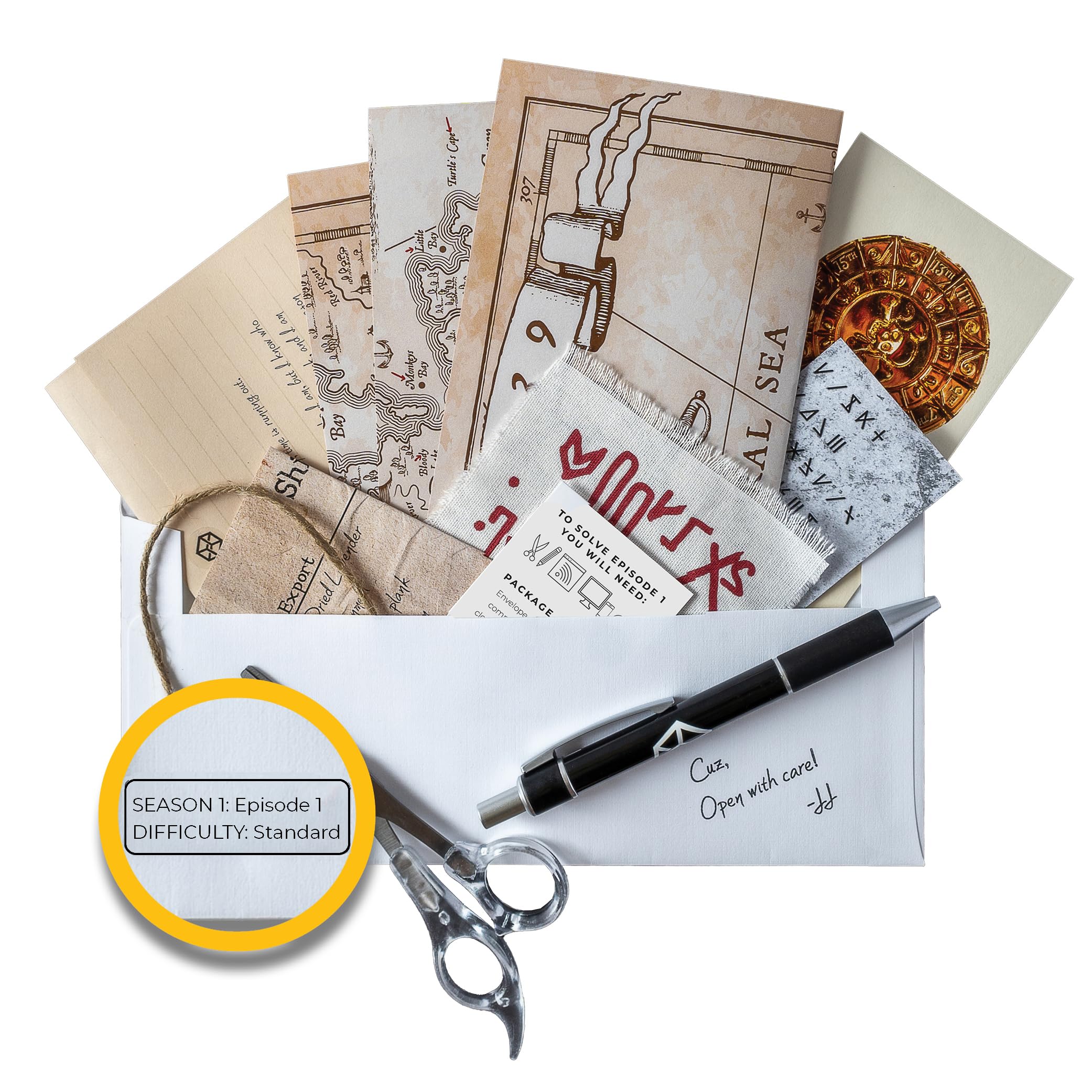 Escape Mail - Escape Room Game | Escape Room Kit, Family Escape Room Game | Ages 15+, 1-4 Players | Mail Game | DIY Escape Room | Fun Adults & Teens Mystery Game - Standard - Episode 1
