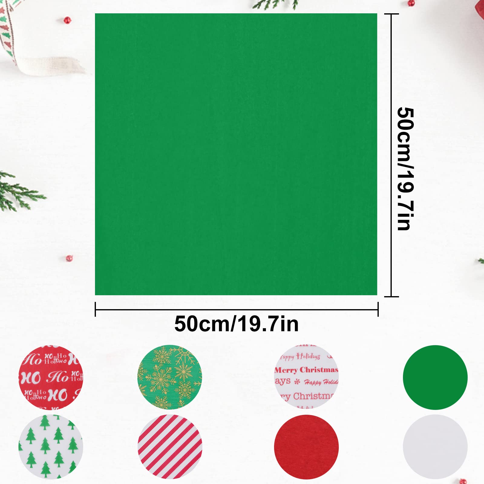 Blisstime Tissue Paper for Gift Bags 110 Sheets 13.8'' x 19.7'' Christmas Tissue Paper for Gift Wrapping, 8 Different Designs Christmas Wrapping Paper Bulk for DIY Crafts Holiday Decor (110)