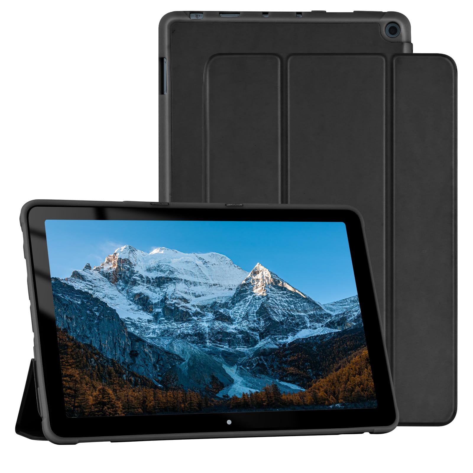 Case for Amazon Kindle Fire HD 10 Tablet & Fire HD 10 Plus (11th Generation, 2021 Release) 10.1" - PU Leather Slim Folding Stand Cover Folio Protective Case with Auto Wake/Sleep, Green