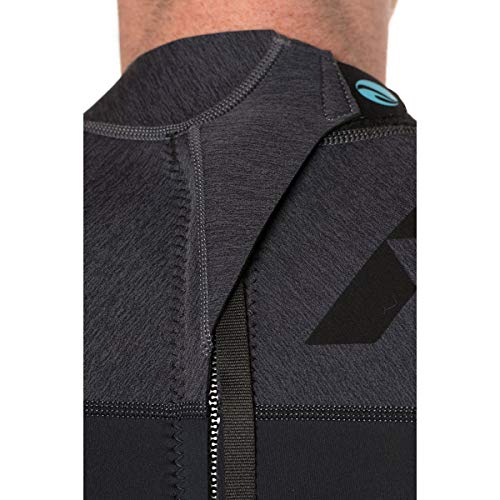 BARE 5MM Revel Men's Full Wetsuit | Combines Comfort and Flexibility | Made from a Blend of Neoprene and Laminate | Designed for All Watersports Including Scuba Diving and Snorkeling | Grey MLS
