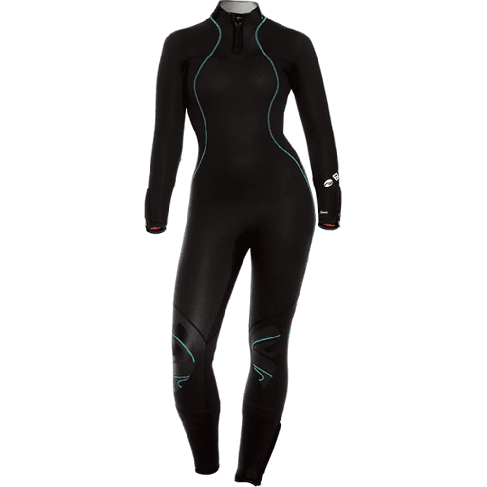 BARE 5MM Women's Nixie Ultra Full Wetsuit | Great for Scuba Diving | Comfortable Full Stretch Neoprene | Long Sleeve | Unique Omnired Material Woven into Fabric for Added Warmth | Black 06