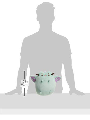 GUND Pusheen The Cat Grumpy Dragonsheen Plush, Dragon Stuffed Animal for Ages 8 and Up, Green/Purple, 9”