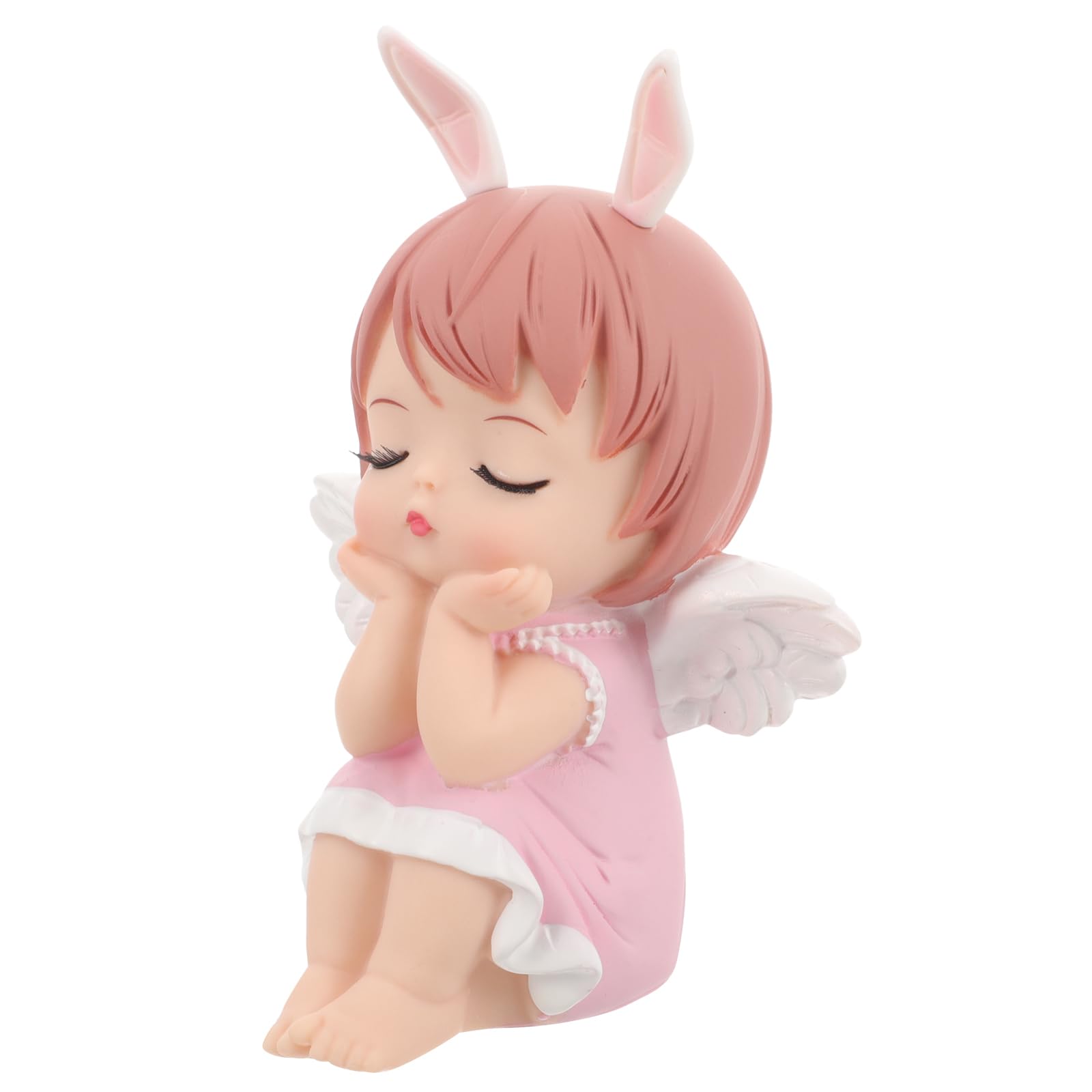 KESYOO Baby Doll Birthday Cupcake Topper Angels Figurine Doll Figures Miniature Resin Statue Ornament Car Ornaments Anniversary Bride Shower Party Decorations Birthday Wedding