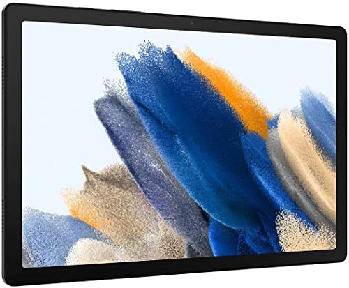 SAMSUNG 2022 Galaxy Tab A8 10.5 Inch 32GB Wi-Fi + Cellular 4G GSM Unlocked Long-Lasting Battery, Touchscreen International Tablet Bundle – MDTec Hard Back Tri-Fold Cover Case and 64GB SD Card (Gray)