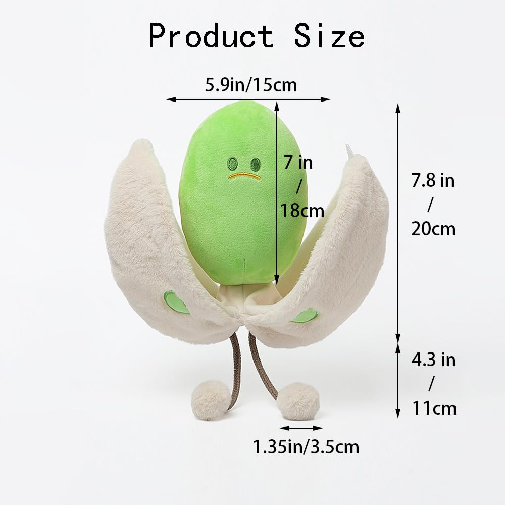 Creative hand 3D Pistachio Plush Pillow, Quirky Doll ModelingCute Cushion, Funny Food Plushie, Home Decorations(Crying face)