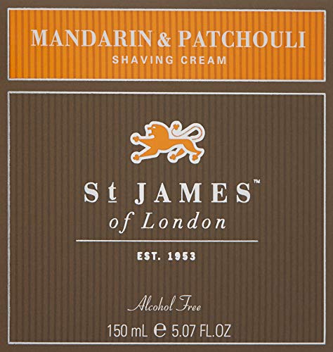 St James of London Mandarin & Patchouli Shave Cream Jar, 5.07oz