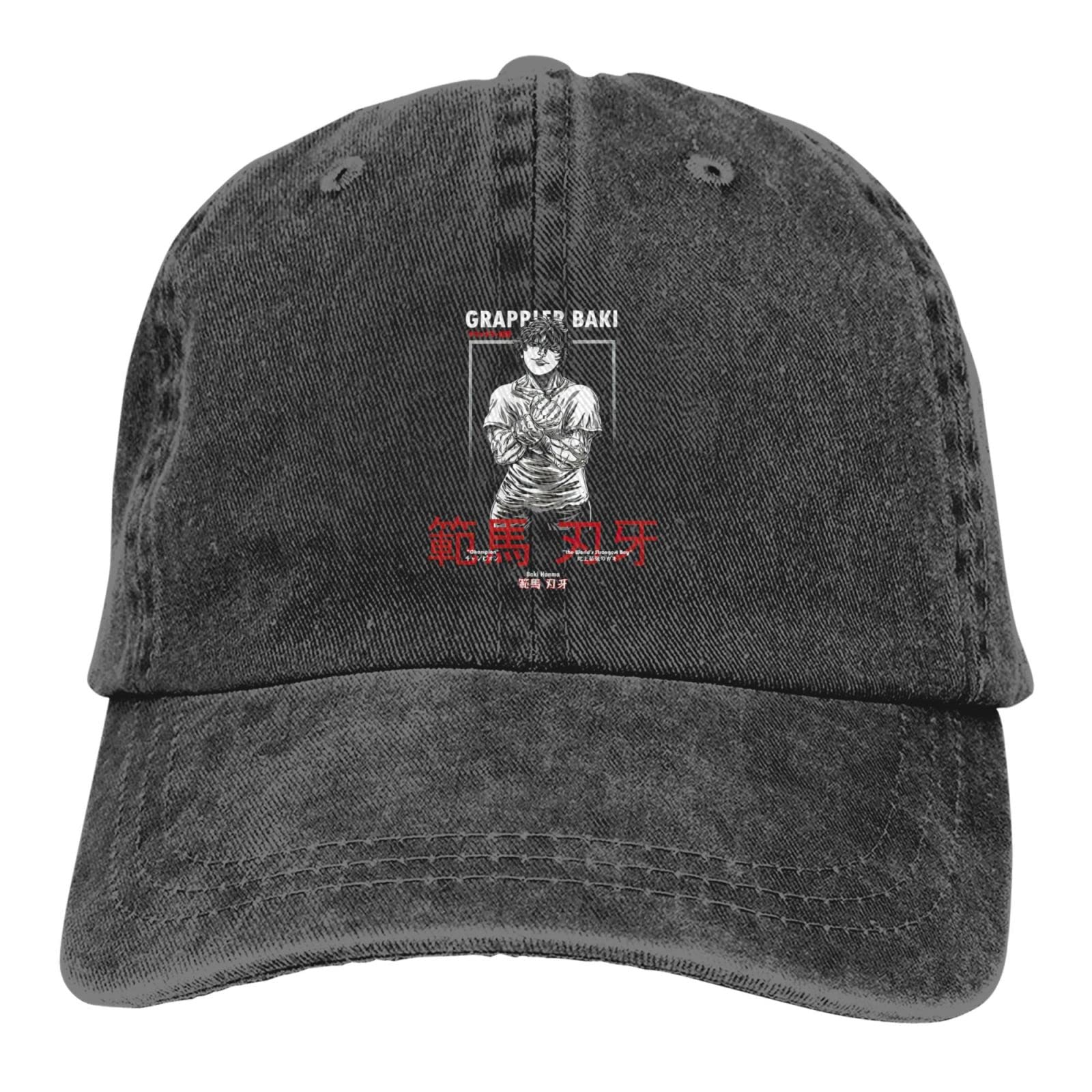 Baki The Grappler Hats for Men Retro Fashion Sports Denim Cap Hip Hop Hat Unisex Adjustable Trucker Dad Baseball Caps