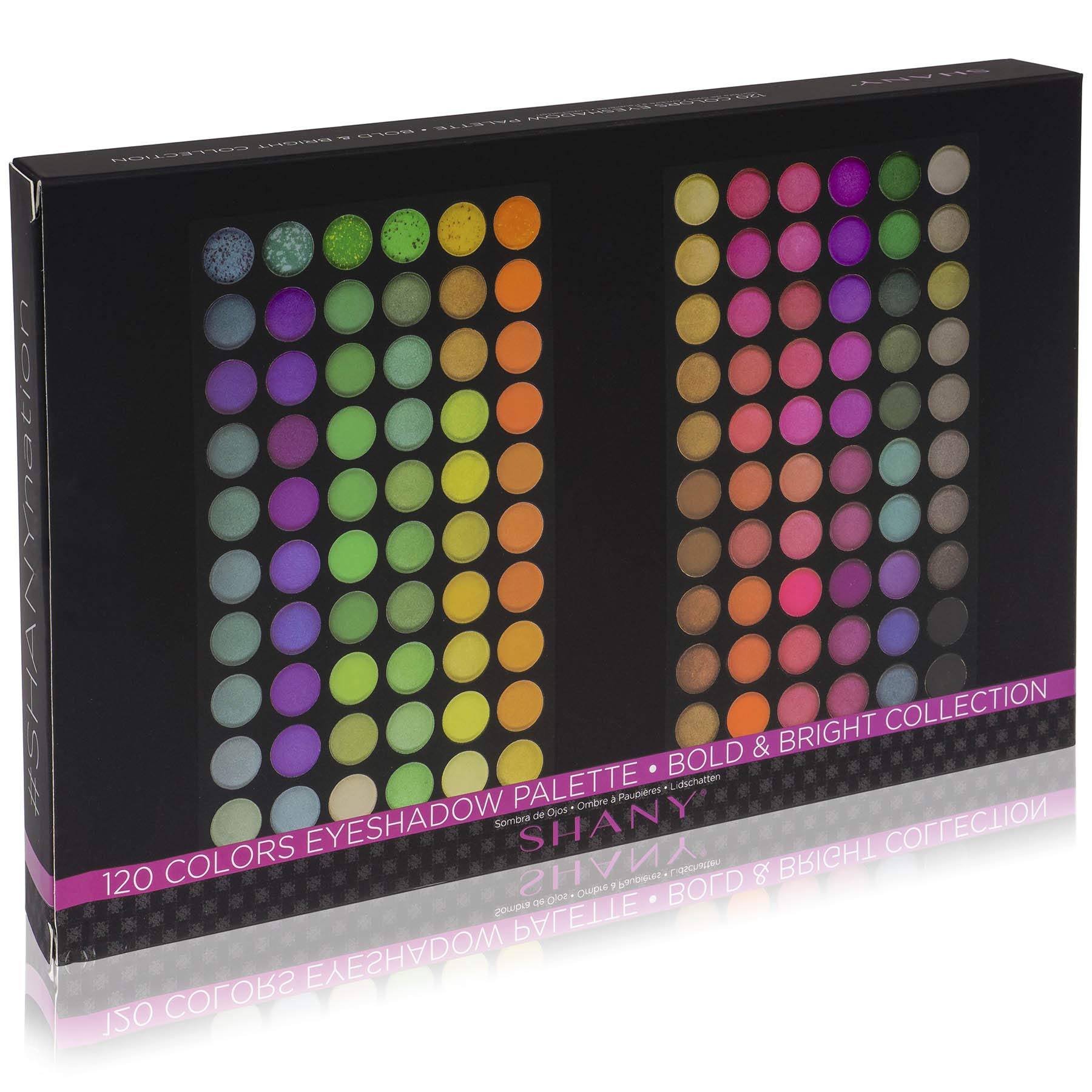 SHANY Highly Pigmented Eye Makeup Palette, 120 Matte Shimmer Metallic Eyeshadow Pallet with Long Lasting and Blendable Natural Colors - Classic Neon