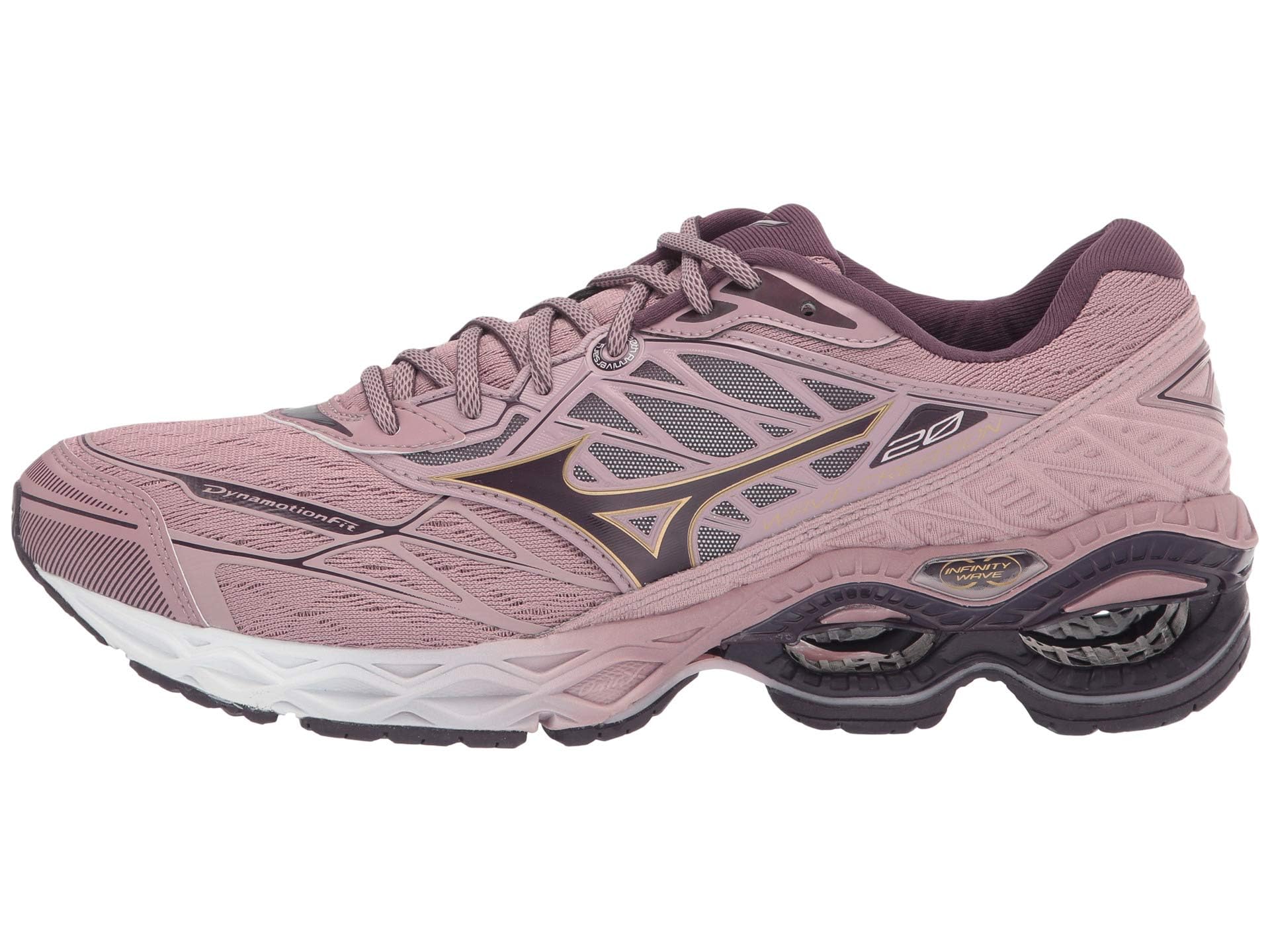 Mizuno Women's Wave Creation 20, Woodrose/Plum Perfect, 9