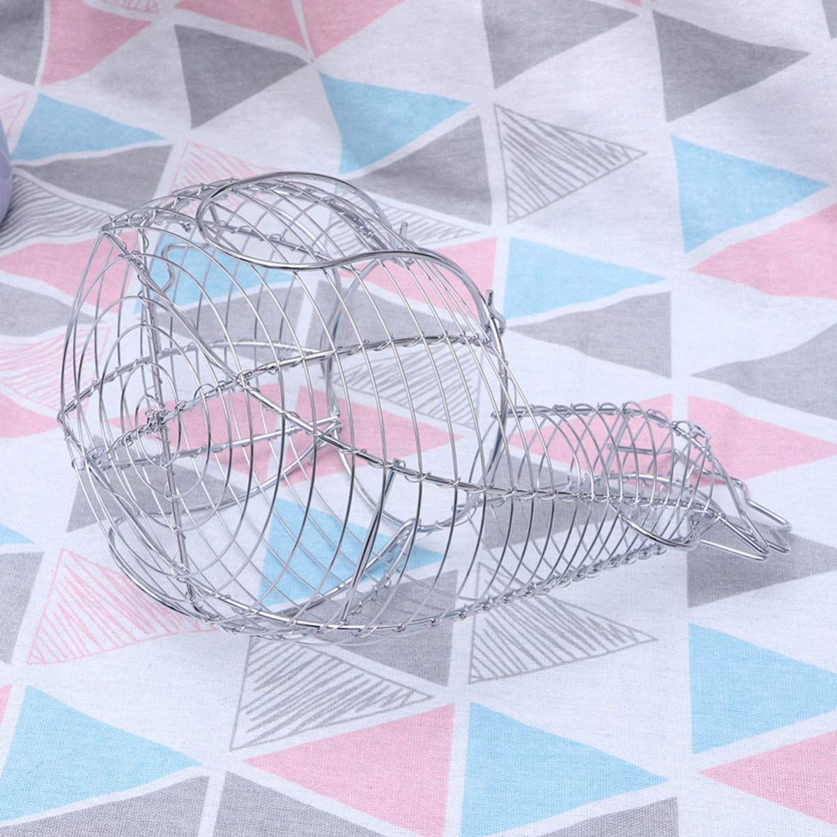 Cabilock Chicken Egg Wire Basket Farmhouse Style Egg Storage Holder Iron Hen Eggs Container Party Easter Eggs Basket Decorative Fruit Snack Serving Basket