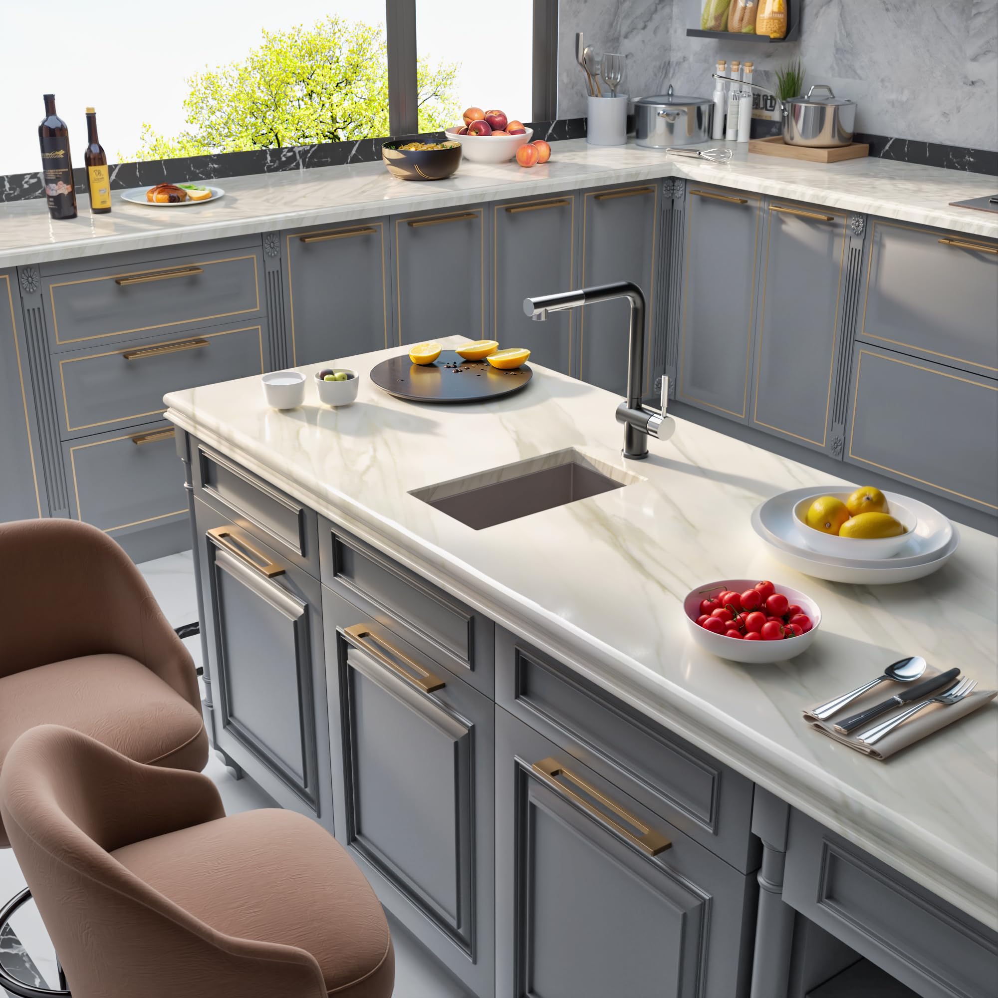 Bar Sink, MENSARJOR 14'' x 18'' Single Bowl Kitchen Sink, 16 Gauge Undermount Stainless Steel Square Small Kitchen Sinks, Bar or Prep Sink (14" x 18" x 8.5")