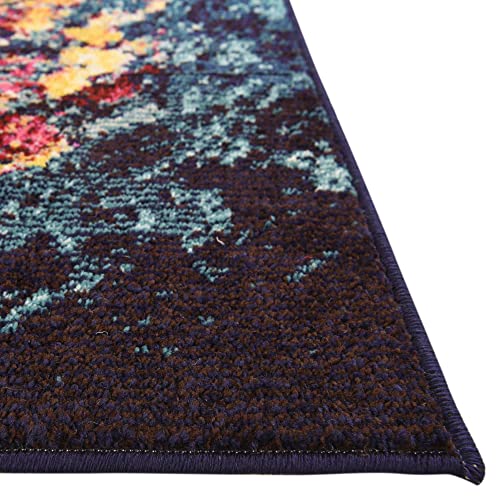 Unique Loom Estrella Collection Colorful Abstract Multi Area Rug (4' 0 x 6' 0)