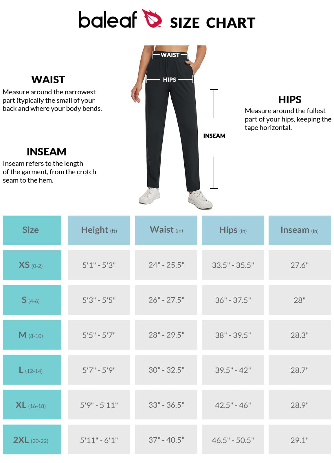 BALEAF Women's Joggers Pants Athletic Running Pants Tapered Quick Dry Jogger with Pockets Black L