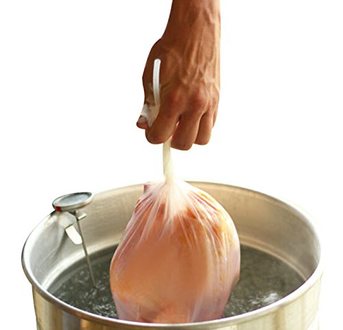 Poultry Shrink Bags - 100 Clear 10" x 16" for Whole Chickens or Rabbits w/ 100 zip ties included / 2.5 Mil Freezer Safe Commercial Grade BPA BPS Free
