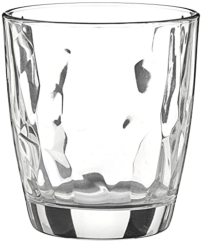Bormioli Rocco Diamond Double Old Fashioned Glasses, Clear, Set of 6, 13-1/4 Ounce