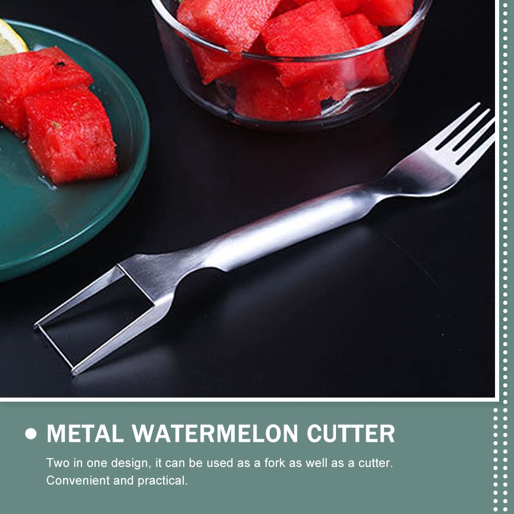 IMIKEYA 2PCS Watermelon Slicer Cutter:2-in-1 Watermelon Slicer Stainless Steel Watermelon Cutter Slicer Fruit Forks Slicer Knife for Kitchen Gadget