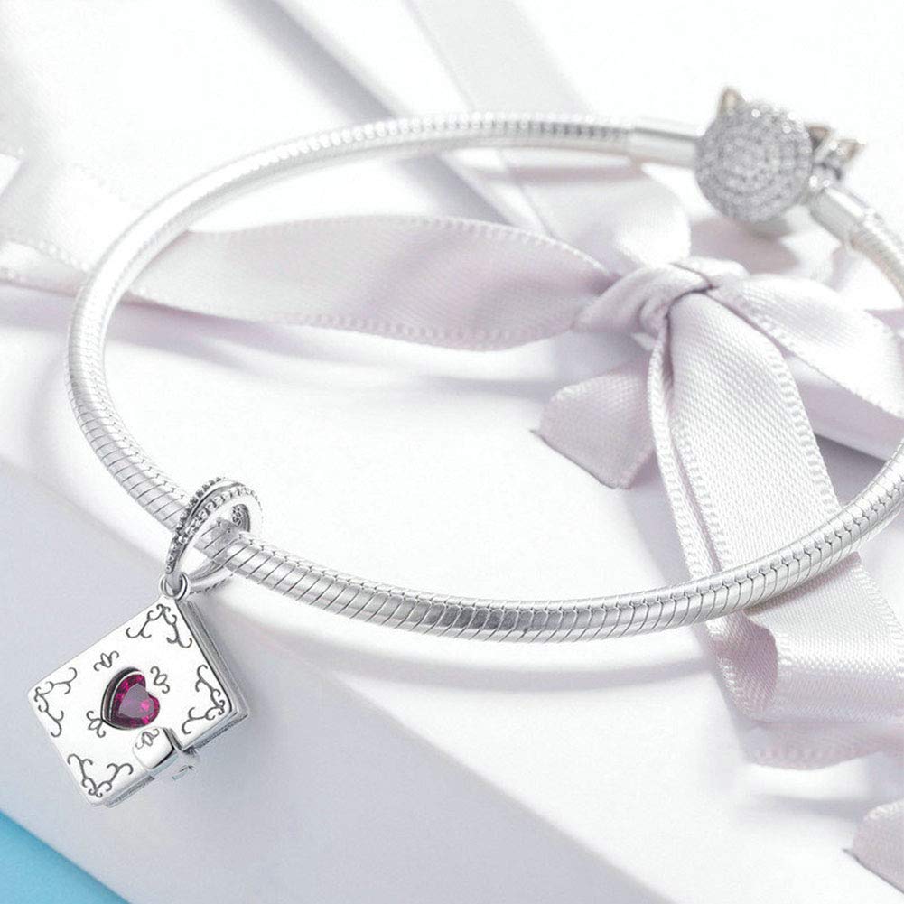 Book Charm 925 Sterling Silver Mug Charm Love Charm Home Charm Anniversary Charm for Pandora Charm Bracelet (Book)