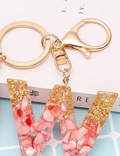 MBOAH Pink Initial Letter Keychain for Women、Kids、Teens、Girls、Sisters、Couples,Cute Key Chain Accessories for Car Keys、Wallet、Backpack,Personalized Funny Gift for Girlfriend、Boyfriend、Family(Letter:H)