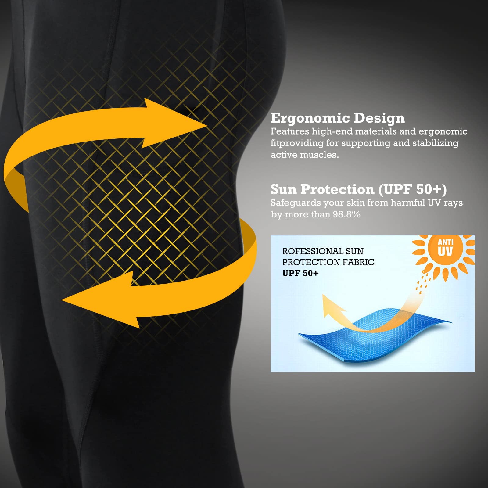 BOOMCOOL Men's Compression Pants with Pockets, Men's Running Tights Leggings Workout Dry Baselayer Gym Athletic Yoga Pants Black and Black