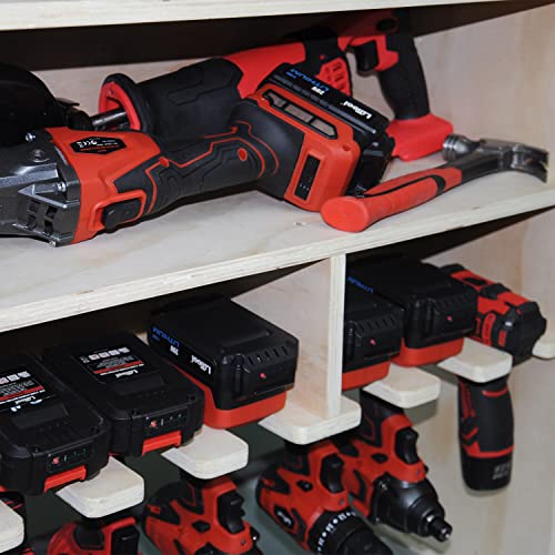 Power Tool Organizer Storage Rack, Drill holder Wall Mount, Cordless Drill Charging Station, Garage Organization, large 44.5βx32β