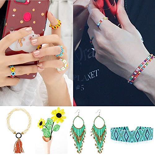EuTengHao 14523 Irregular Chips Stone Beads Natural Gemstone Beads Kit Glass Seed Beads Small Craft Beads Small Beads for DIY Bracelet Necklaces Earring Crafting Jewelry Making Supplies